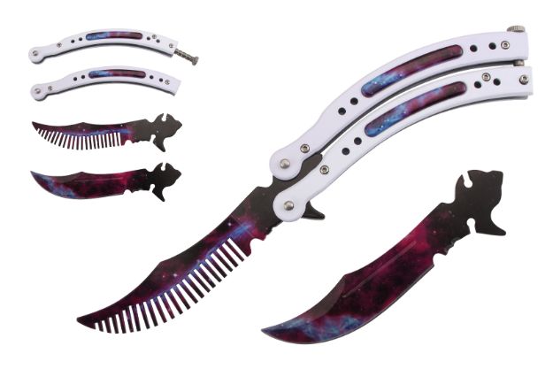 WHITE GALAXY BALISONG WITH CHANGEABLE BLADES – NorCal Unlimited